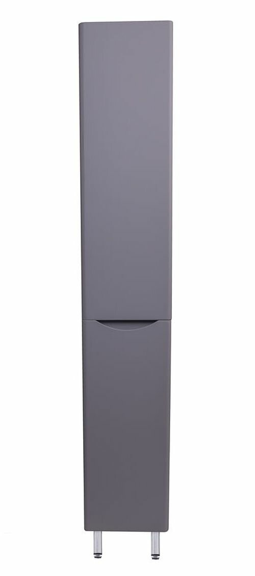 Шкаф колонна Style Line Бергамо 30 L с корзиной, универсальная, Люкс антискрейтч серый, PLUS