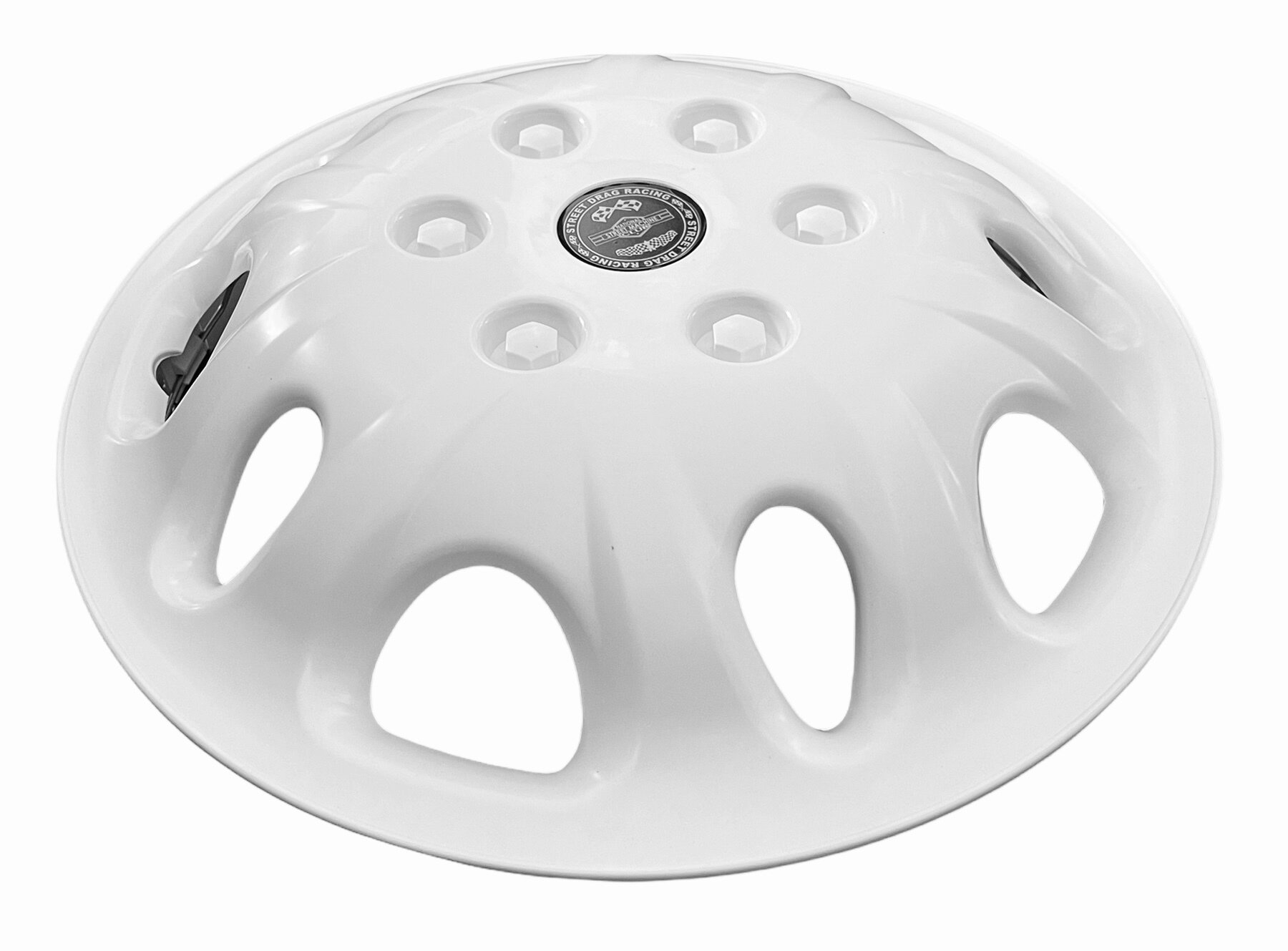 Автомобильные колпаки на колеса мекадор белый выпуклые (перед) R16", в комплекте 2 колпака