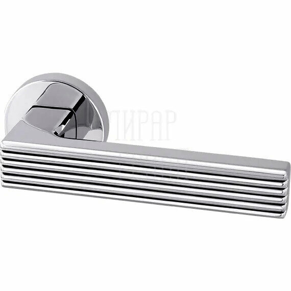 Дверная ручка Armadillo на круглой розетке "LINE" URB6 хром