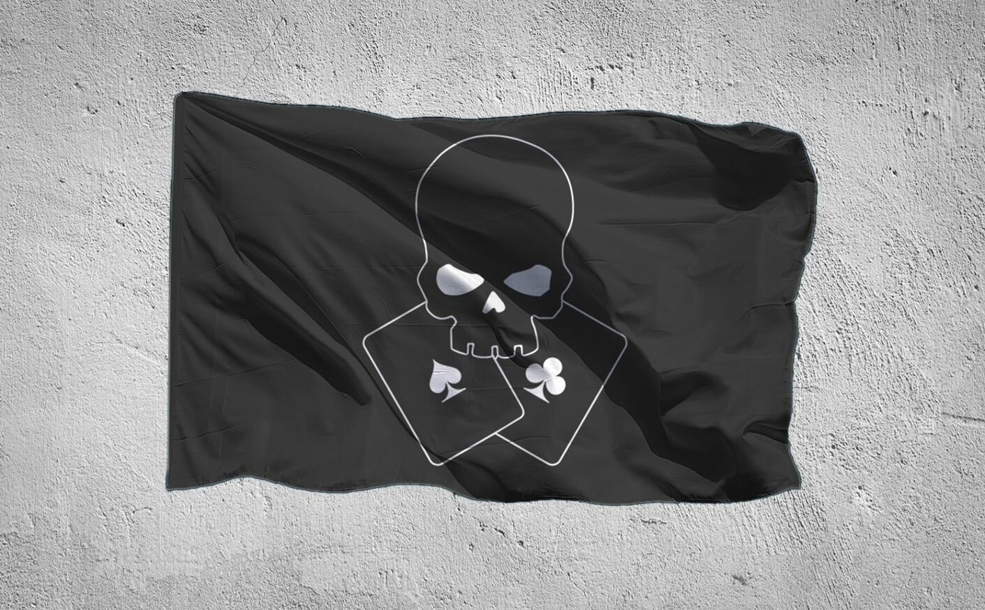 Флаг группировки Чёрная масть, 90х135 см на шёлке для ручного древка