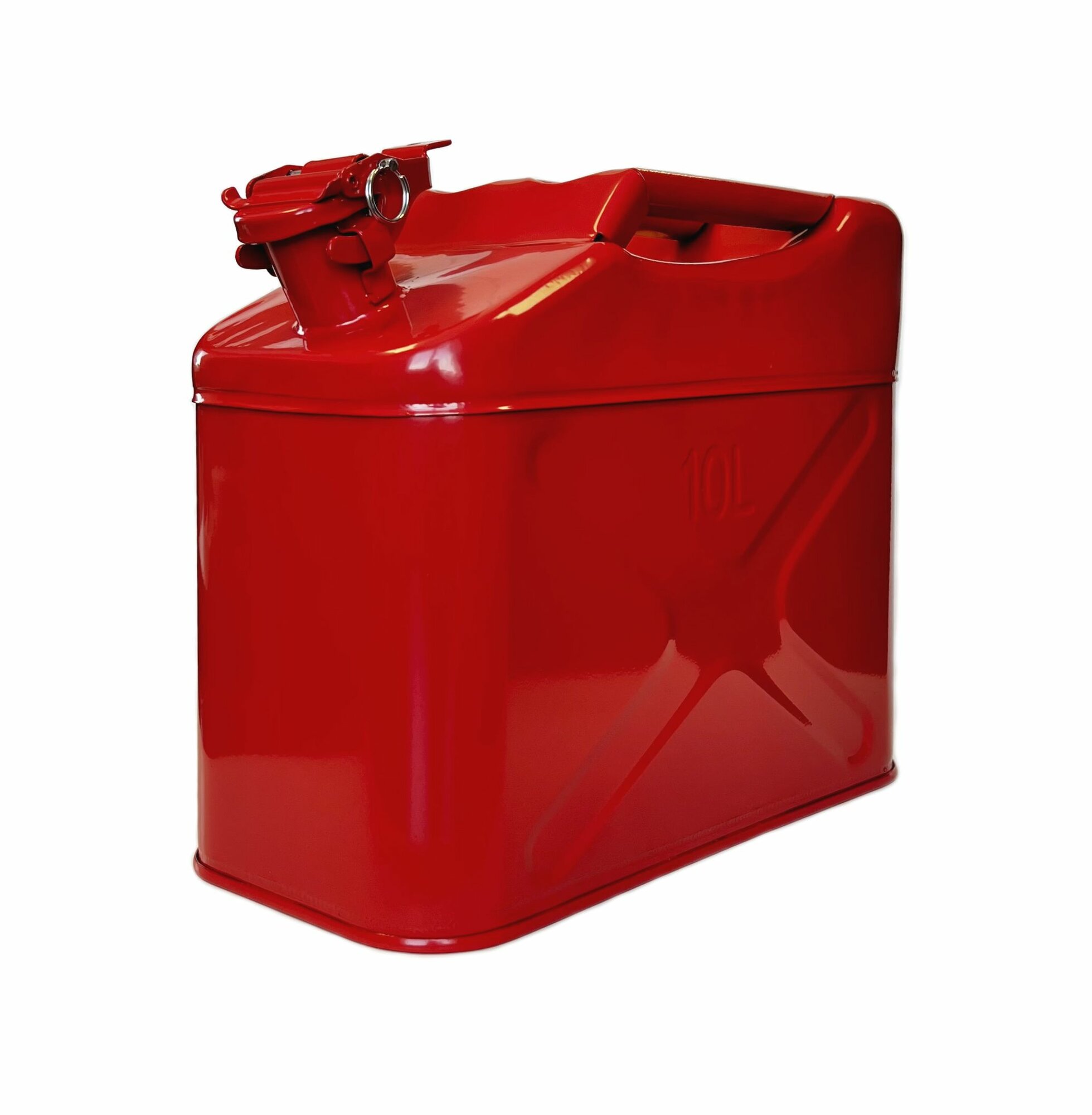 Канистра 10 литров HQ10600 красная, (10л) металл 0.8мм.
