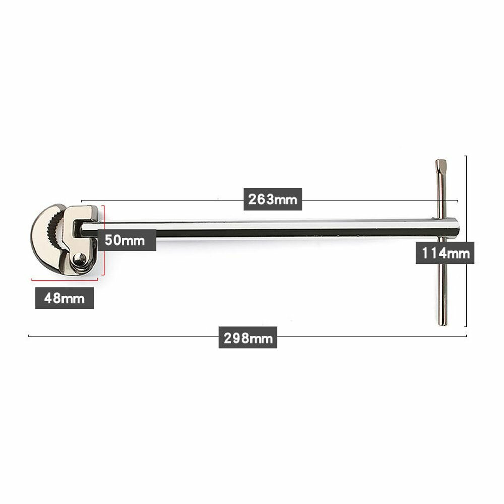 Ключ для раковины, 8-28 мм, подвижные головки