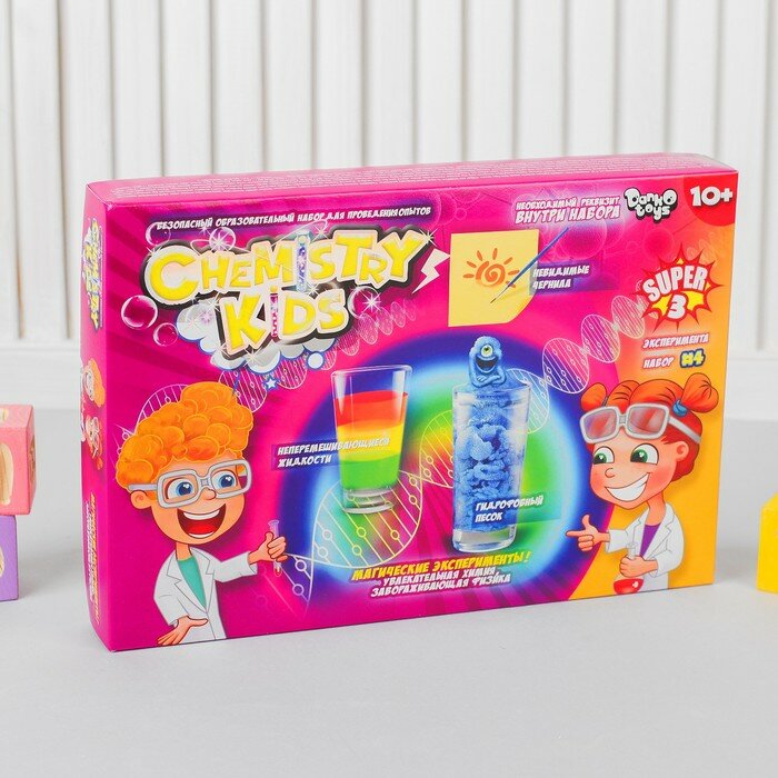 Набор для проведения опытов Danko Toys "Магические эксперименты" серия Chemistry Kids, эконом, набор 4 (CHK-02-04)