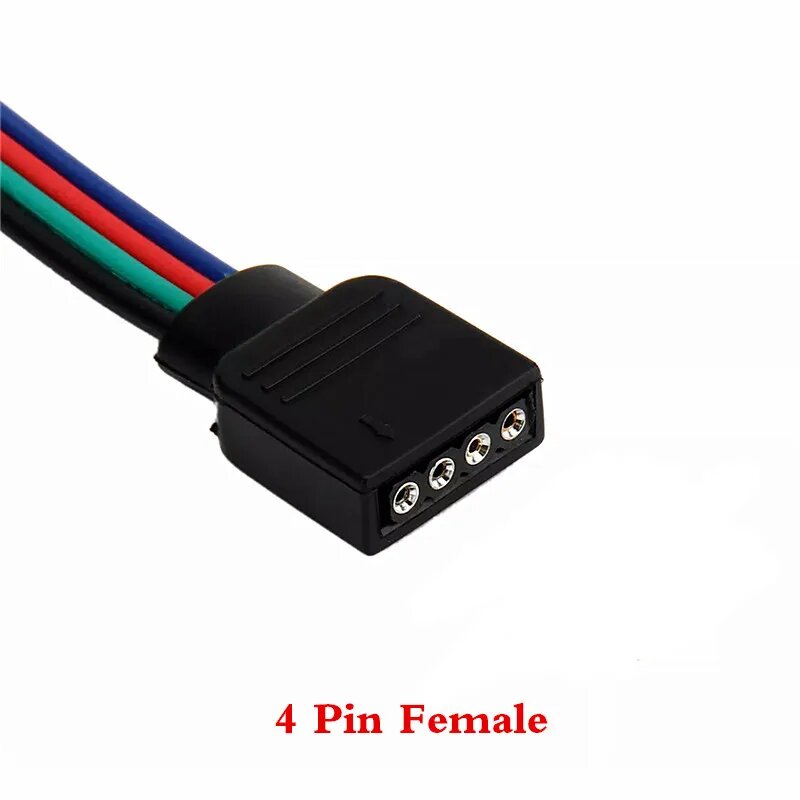 HERULED 4Pin 5Pin RGB RGBW разъем для светодиодной ленты 5pcs, 4pin Female