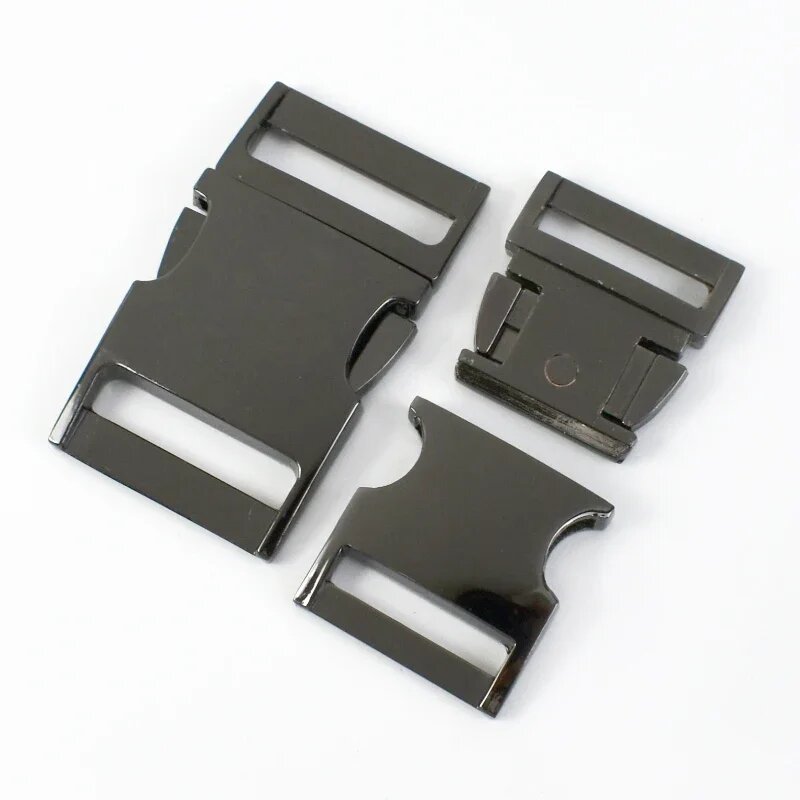 Металлические пряжки Meetee 2 шт, 10-25 мм Серый, 20mm, GunBlack