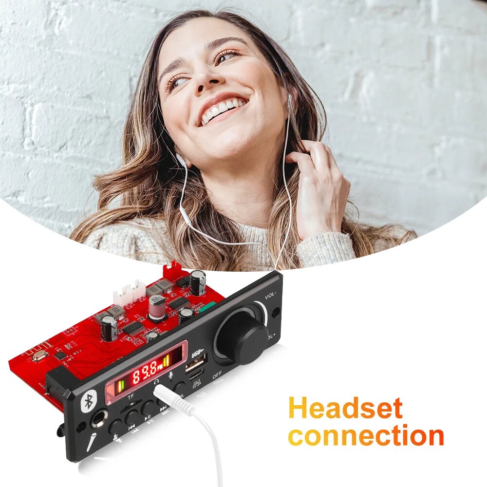 Bluetooth MP3 плеер 2*80W, DC 8-24V, Цвет: Small remote — фото 1