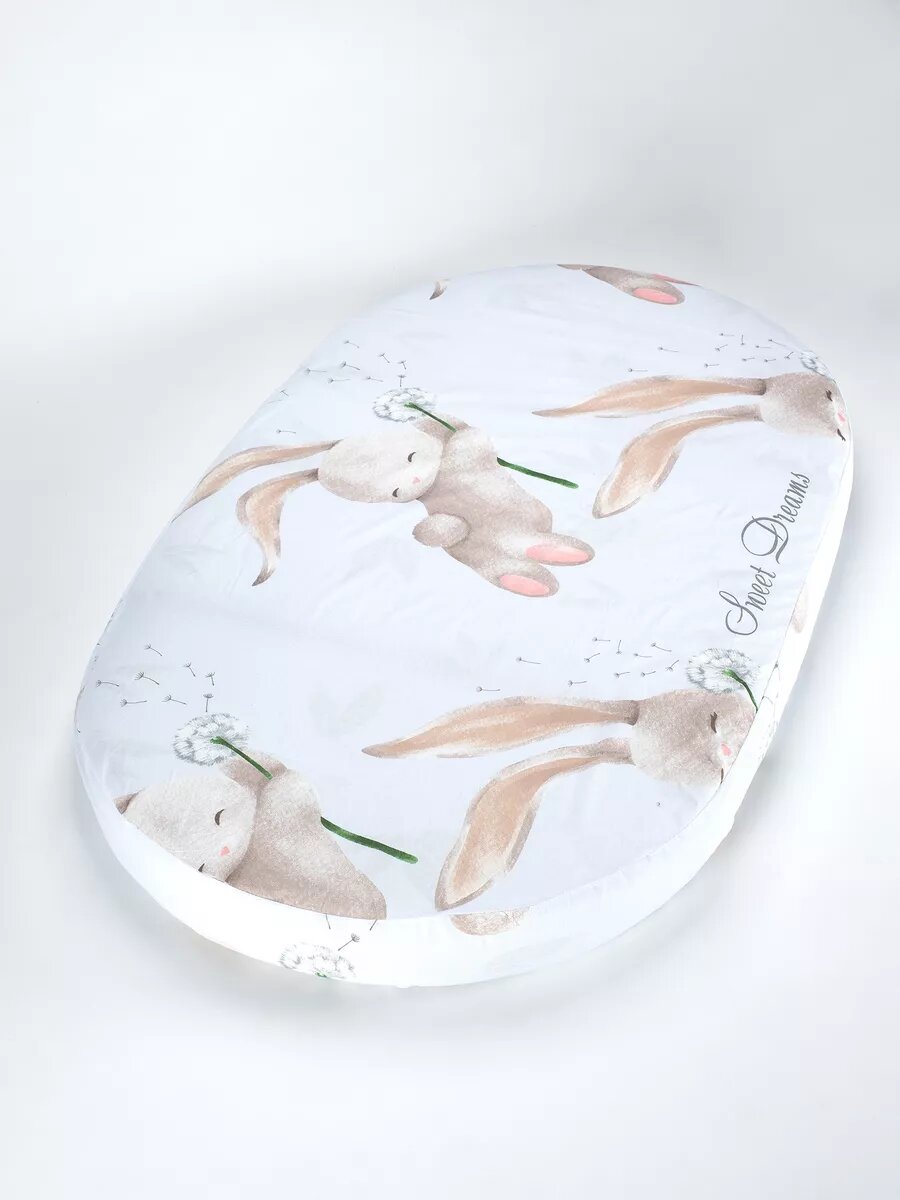 Простынь на резинке овальный матрас