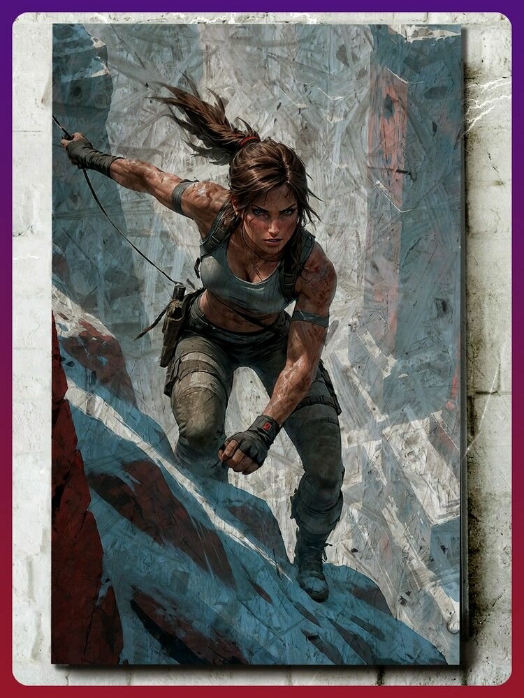 Картина интерьерная на рельефной доске Игры Tomb Raider (Томб райдер, Лара Крофт, приключения, экшен, PS , Xbox, PC, Switch) - 62412343