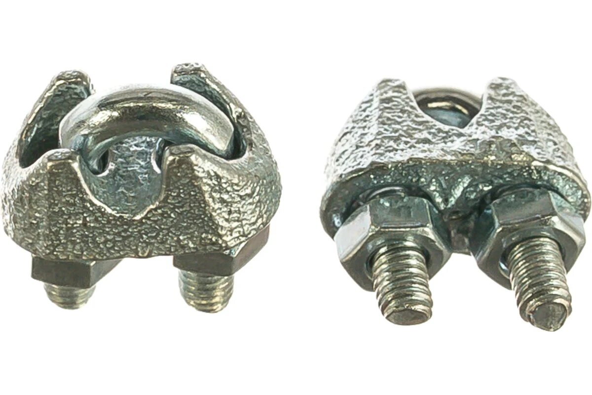 Tech-Krep Дугообразный зажим троса 3 мм DIN 741, 2 шт. Комплект крепежа для монтажа