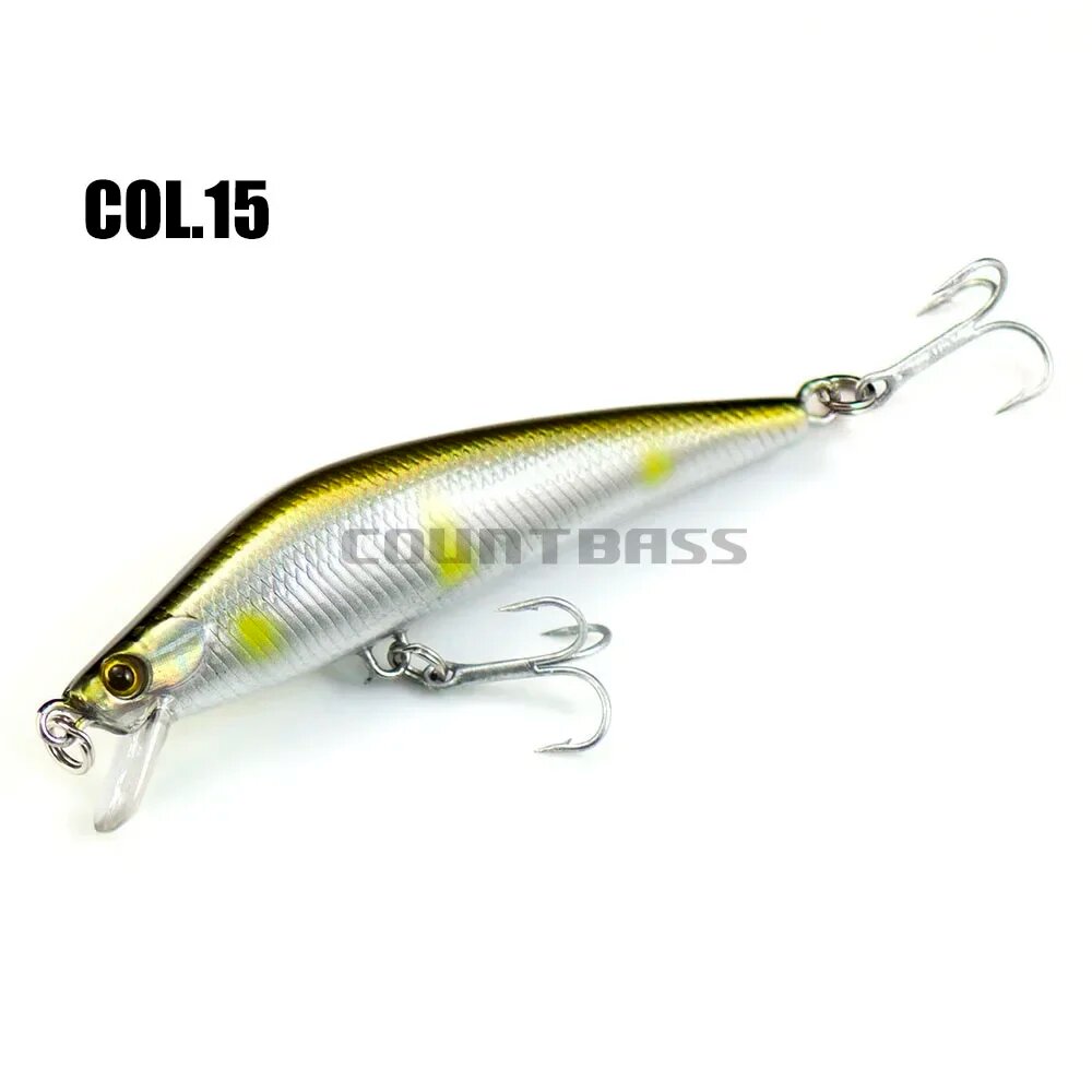 Countbass Minnow жесткая приманка 75 мм Желтый, Col 15
