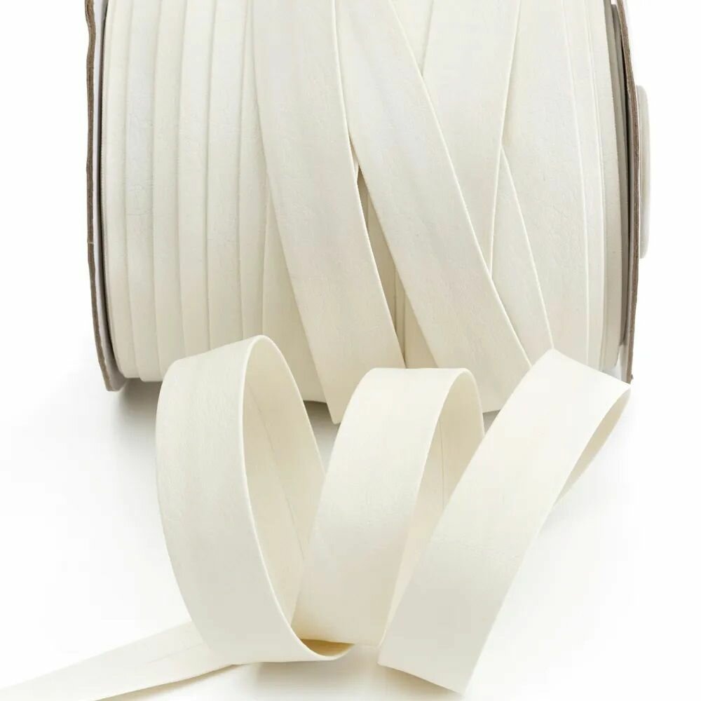 Бейка из искусственной кожи, окантовочная, слоновая кость, ширина 2 см, 5 метров