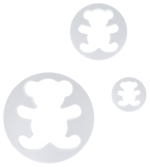 S-CHIEF SHF-0061-PB99 Вырубка бумаги 3 шт №01 Медвежонок для скрапбукинга и рукоделия