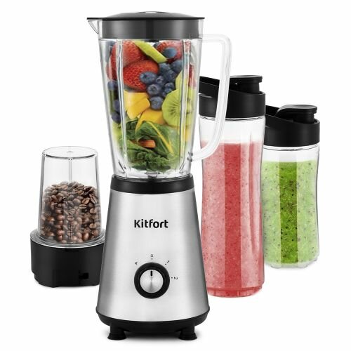 Стационарный блендер Kitfort KT-1340-3, серебристый металлик