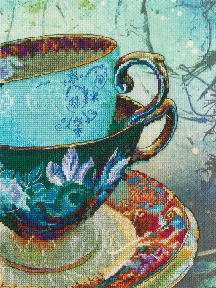 Набор для вышивания РТО #M70021 Старинный фарфор, Счетный крест, 16.5 x 22.5 см