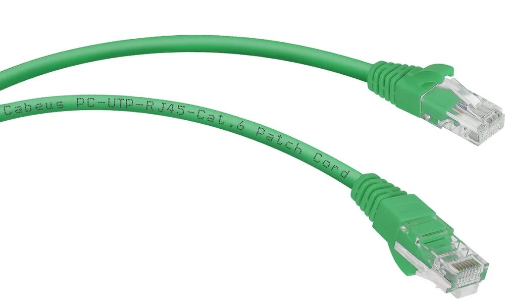 Патч-корд Cabeus 3м (PC-UTP-RJ45-Cat.6-3m-GN)