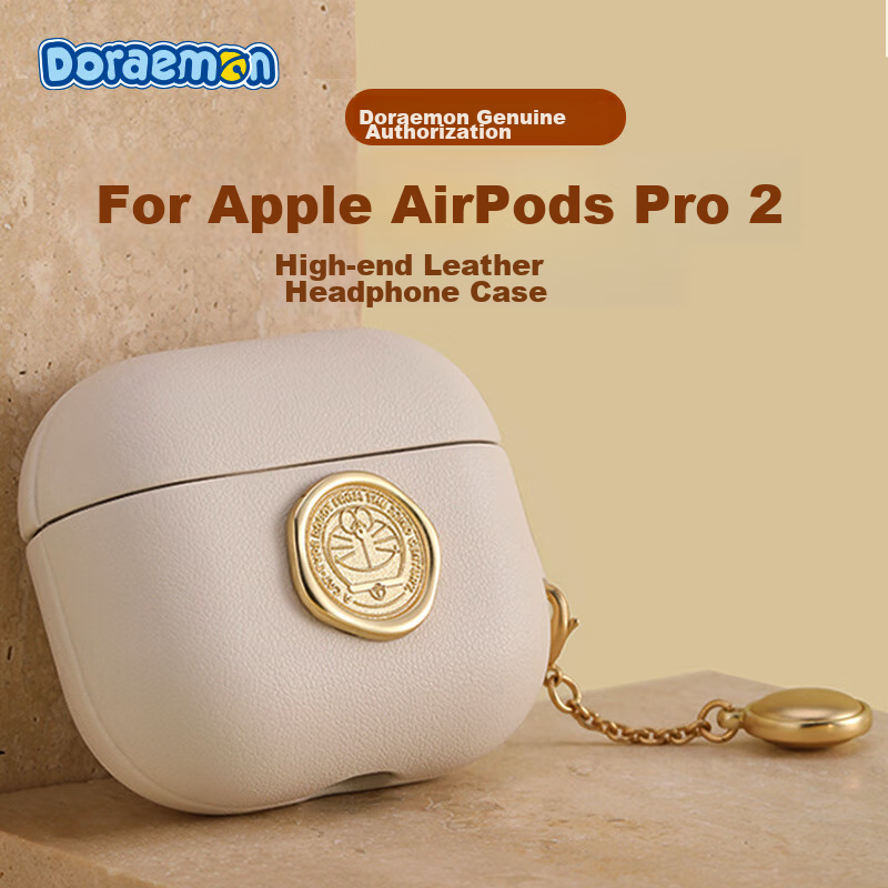 ROCK Doraemon Airpods Pro 2/second Generation Protective Case, Apple Earphone Case, Leather Storage Box, Anti-Theft, Shockproof, Dustproof, Anti-Fingerprint, Wax Seal