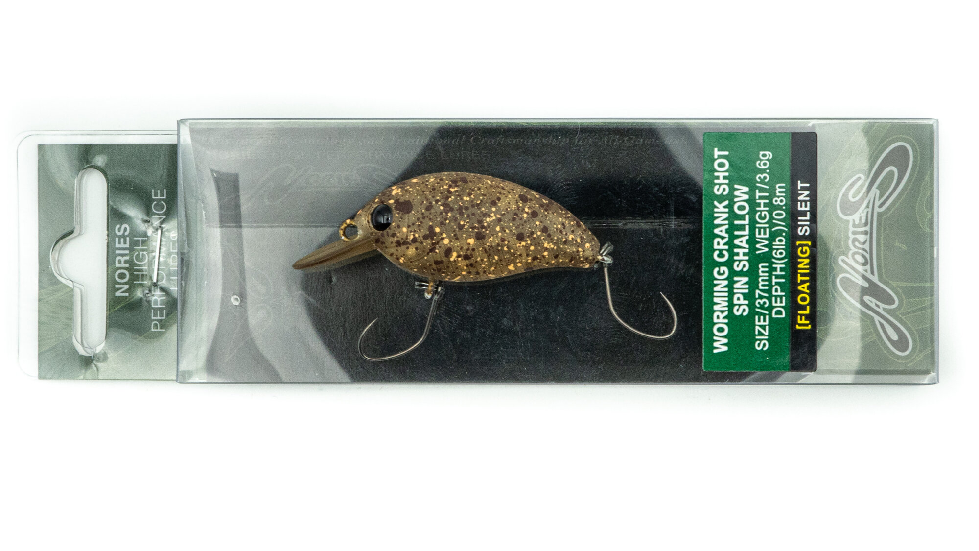 Воблер NORIES WORMING CRANK SHOT SPIN SHALLOW(SILENT) 37mm 3.6гр цвет 373M