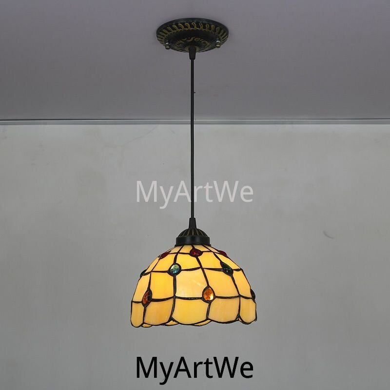 Люстра потолочная MyArtWe M88W Витражи от Тиффани 20 CM