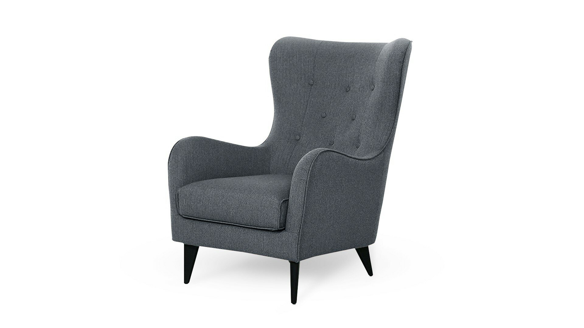 Кресло Бирмингем Strong Plus 10 NOW 76x92x101 см, серый Рогожка, нераскладной Фиеста