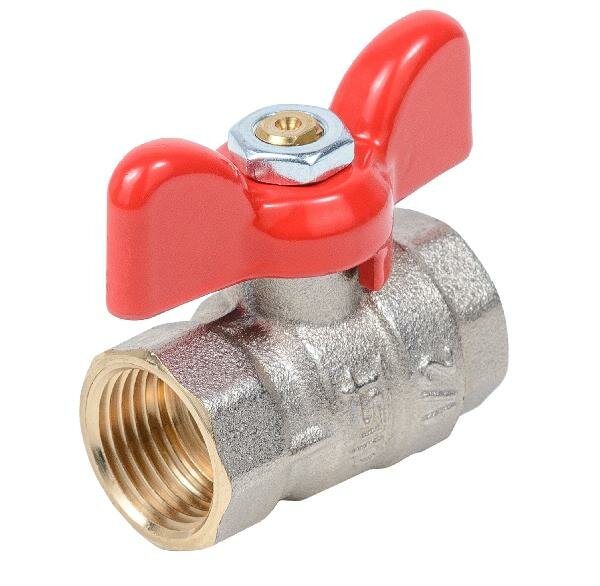 Кран шаровой 1/2" г/г бабочка DIST Стандарт НК Н311Б (10)