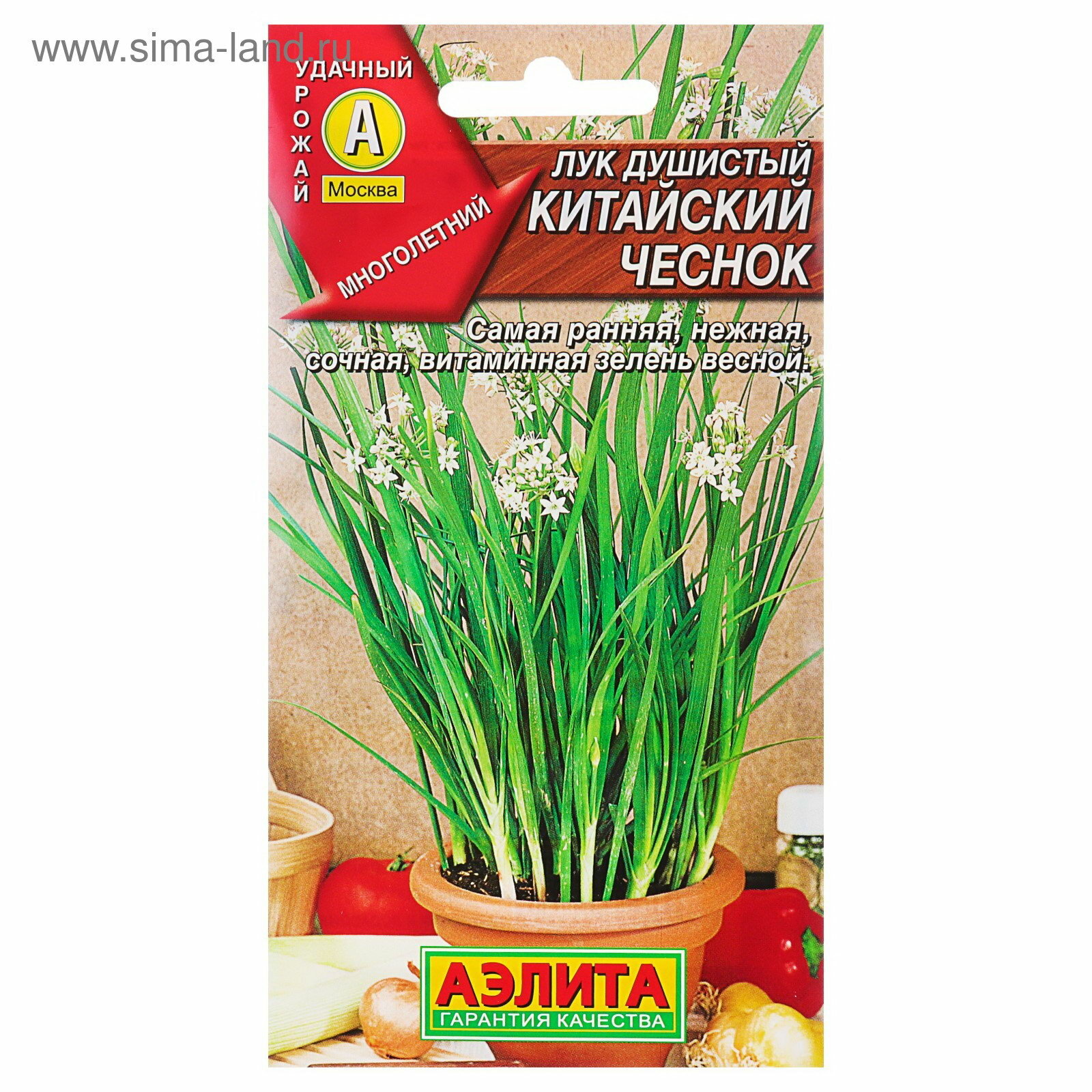 Семена Лук душистый "Китайский чеснок", 0.3 г, многолетник, "Аэлита"