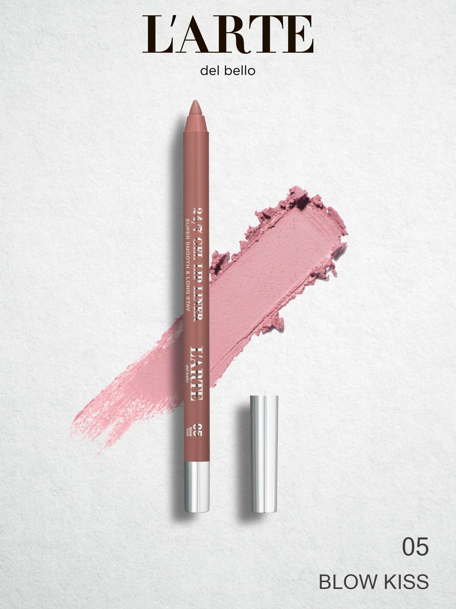 Устойчивый гелевый карандаш для губ 24/7 Gel Lip Liner, 05 blow kiss