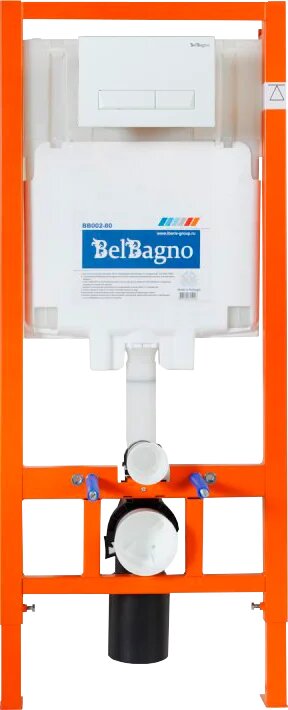 Инсталляция Инсталляция BelBagno BB002-80 / Кнопка Marmi BB009-MR-BIANCO белая