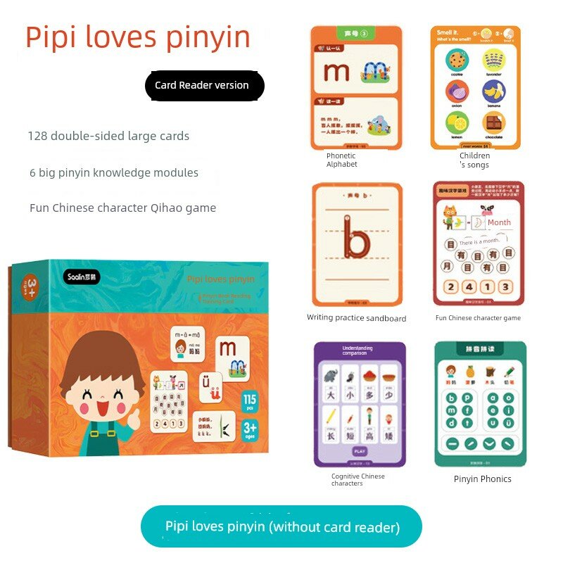 Карточки Pipi Love Phonics для развития чтения и правописания у детей на английском