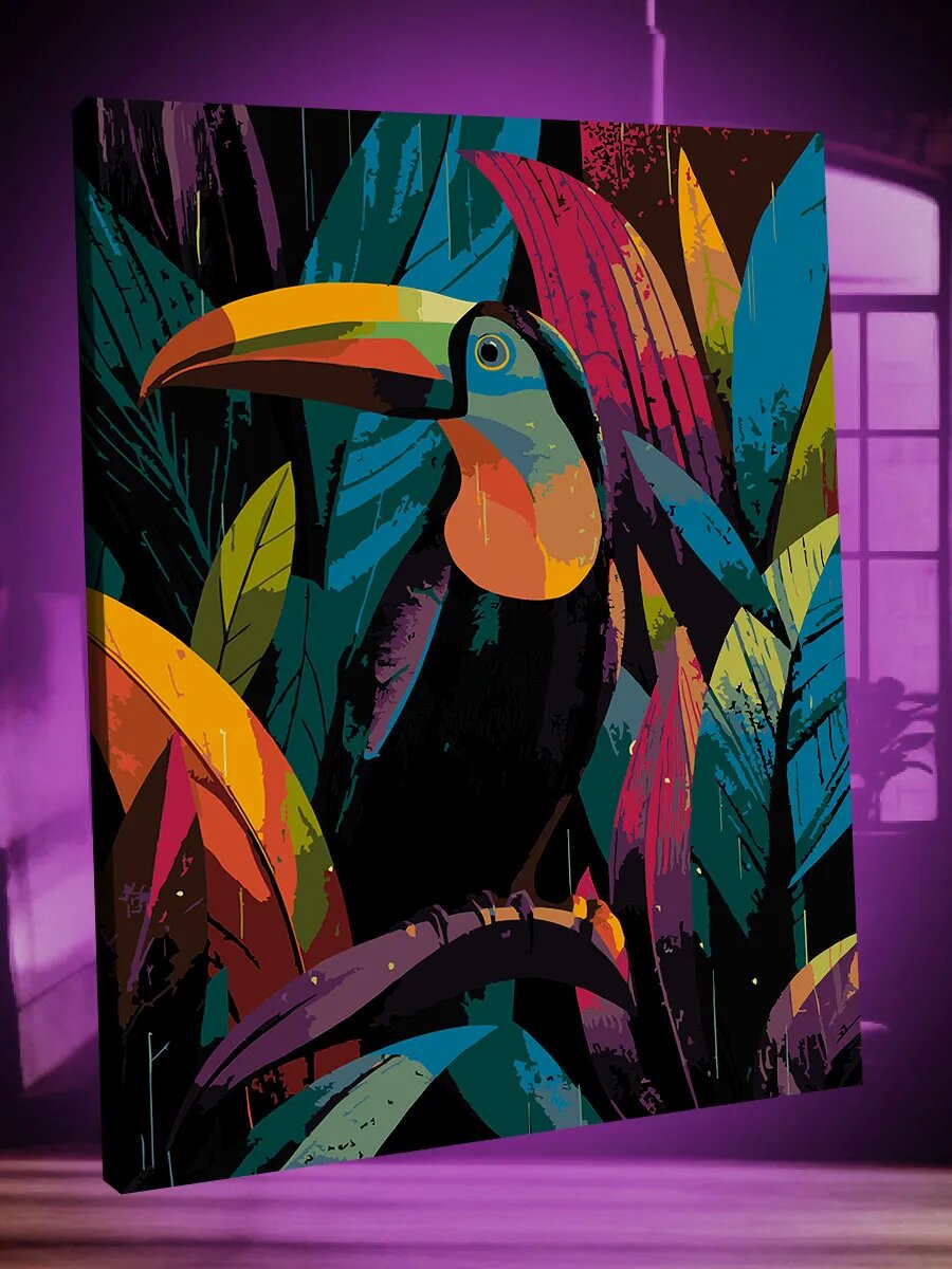 Картина по номерам Тукан