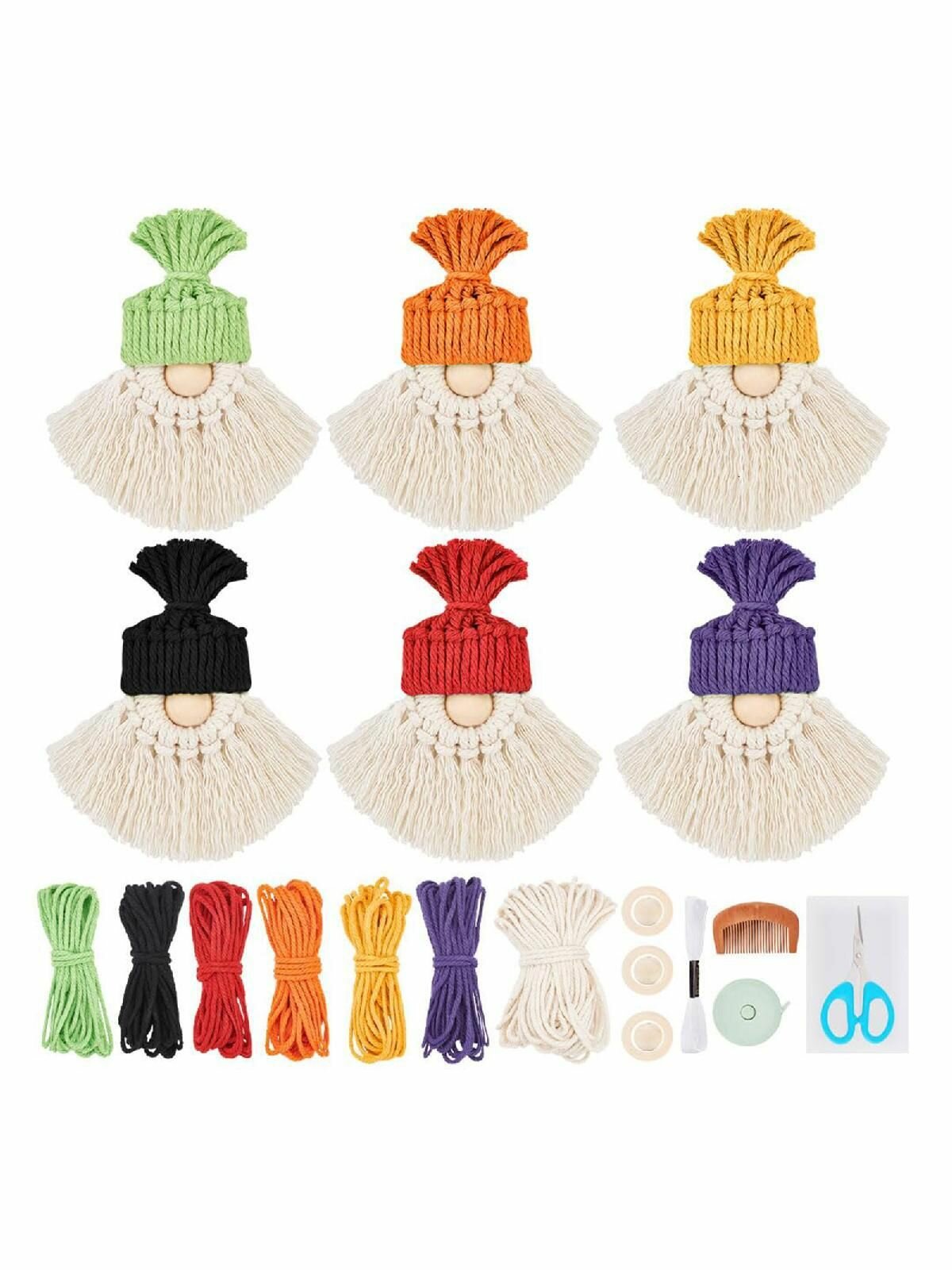 Рождественские комплекты Macrames Diy Santa для новичков, - Картинка три шесть пи