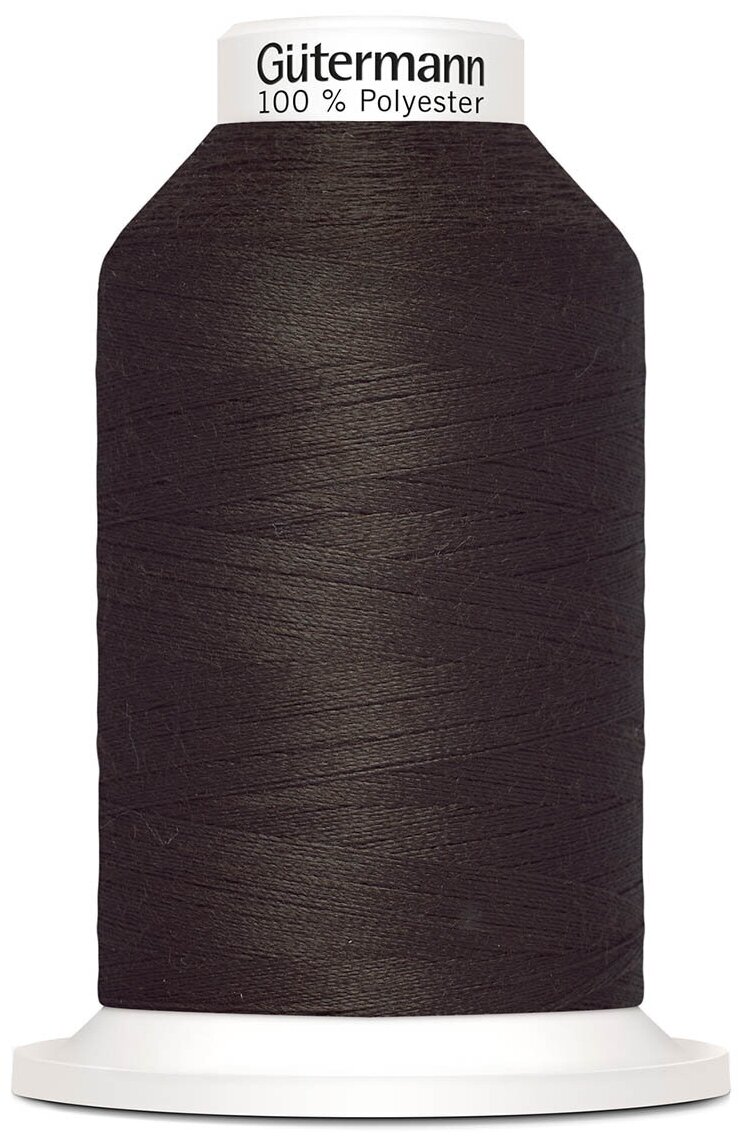 Нитки швейные Gutermann Miniking оверлочная (715263), №120, 1000 м, 100% полиэстер (696 темный шоколад), 5 шт