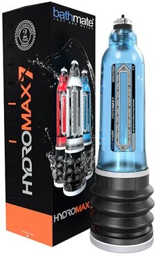 34971 Bathmate Hydromax7, синяя. Модернизированная гидропомпа для увеличения пениса (размер M)