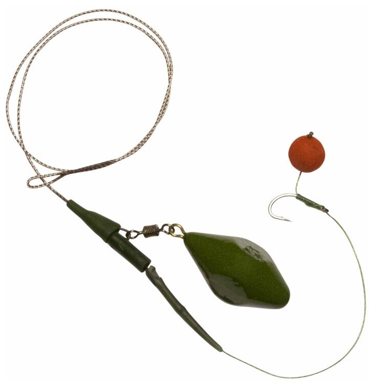 Монтаж карповый для ловли на бойлы грузило на вес 113г. крючок №4