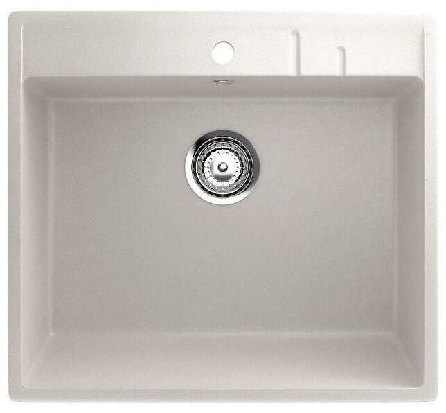 Каменная мойка для кухни врезная SURAGRAN S-15, 550*490мм, прямоугольник, цвет ультра-белый/Раковина для кухни