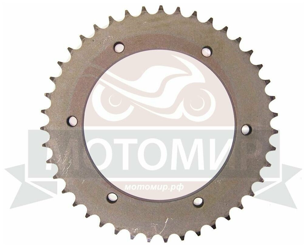 Венец, звезда ведомая для мотоцикла Восход Z43- 428 (диаметр 114.3 mm - 6 x 66 mm), серебристый