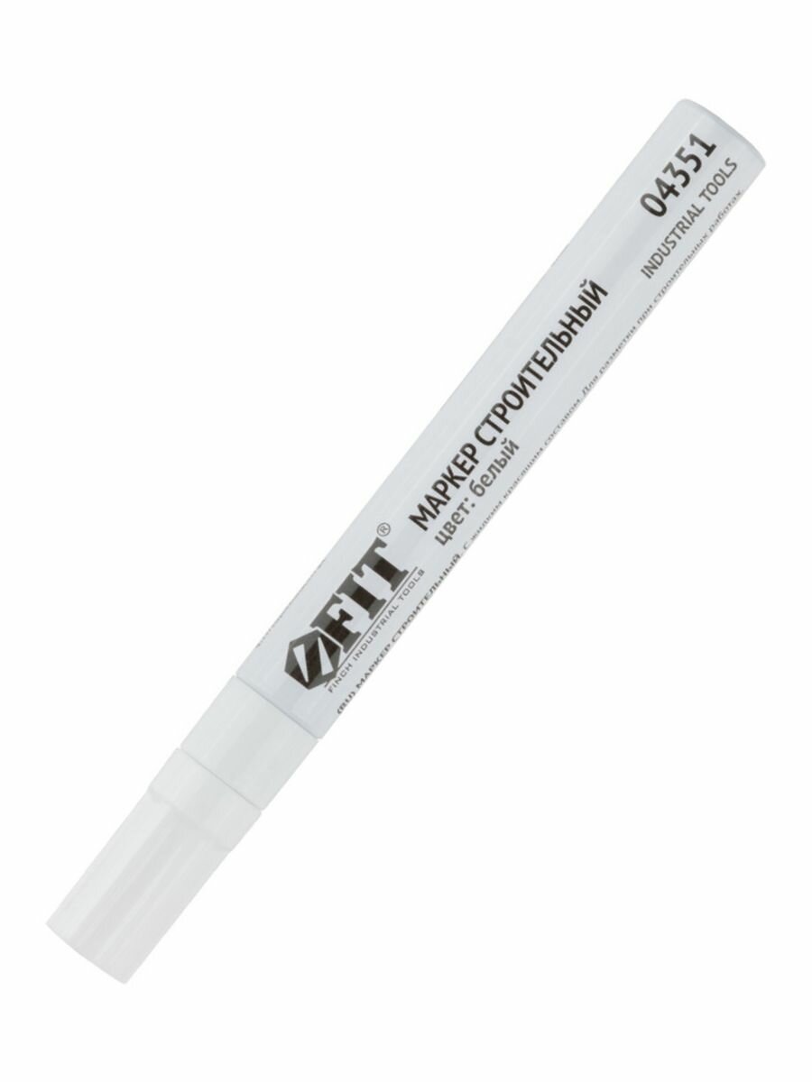 Белый строительный маркер с красящим составом FIT