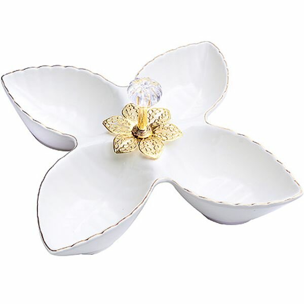 Менажница фарфор 4секц 19,5х19,5х4,5 LR 60040 KSMB-60040