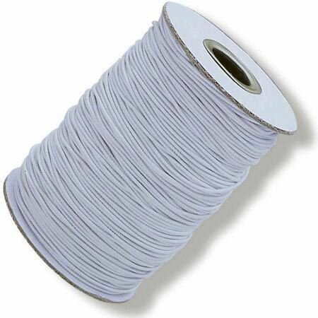 Резинка диаметр 2,5 мм белая (100 м)