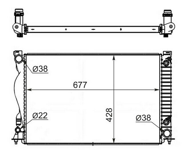 Радиатор Audi A6 04-10 Sat арт. AD0006-05
