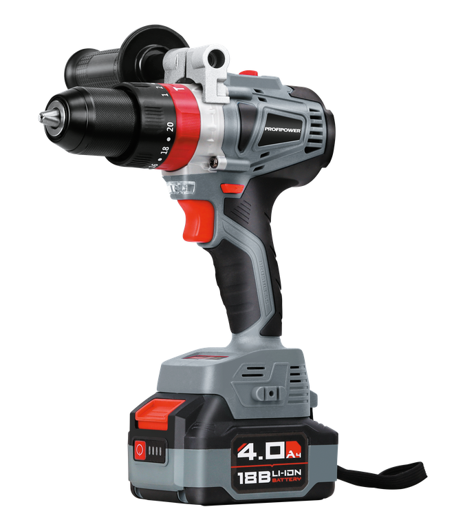 Дрель-шуруповерт бесщеточная аккумуляторная ударная Profipower 18В, MKDHP-18V