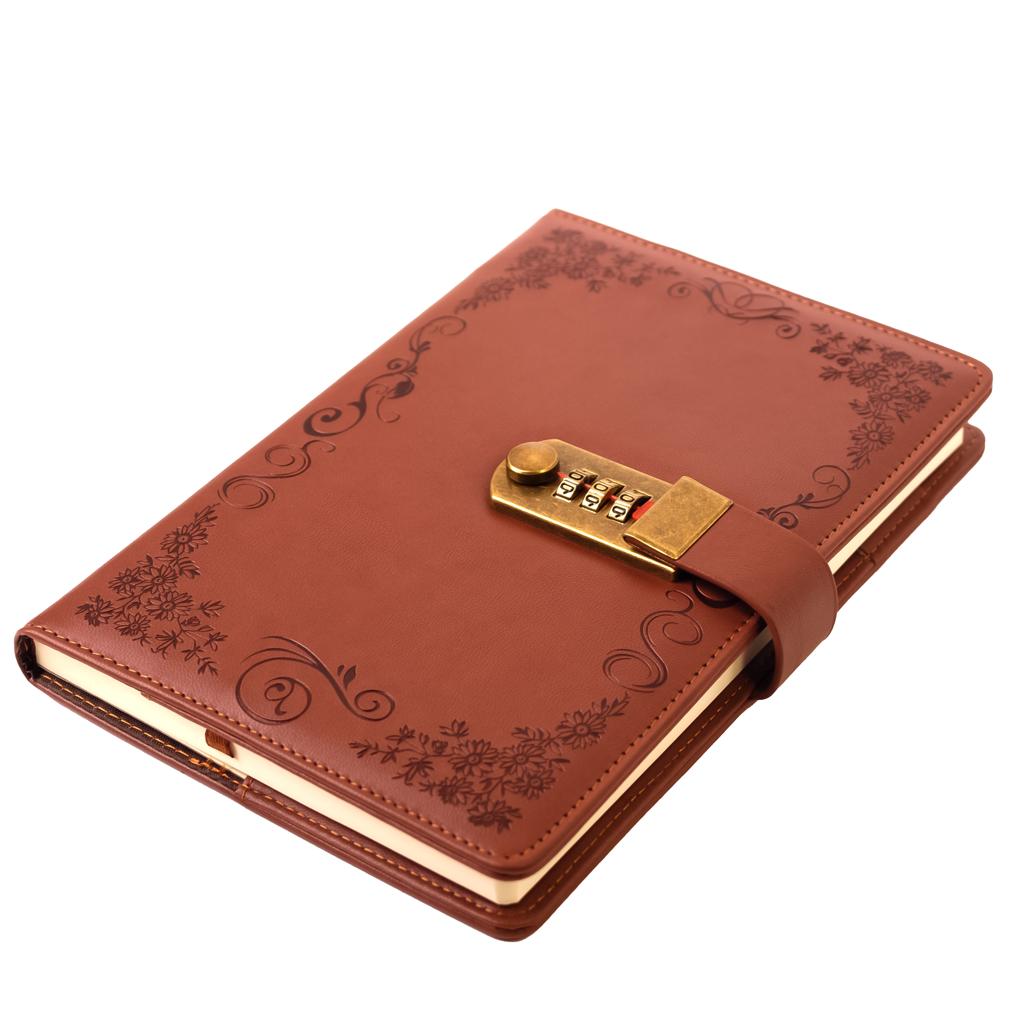 Ежедневник - блокнот с кодовым замком, недатированный А5 винтажный