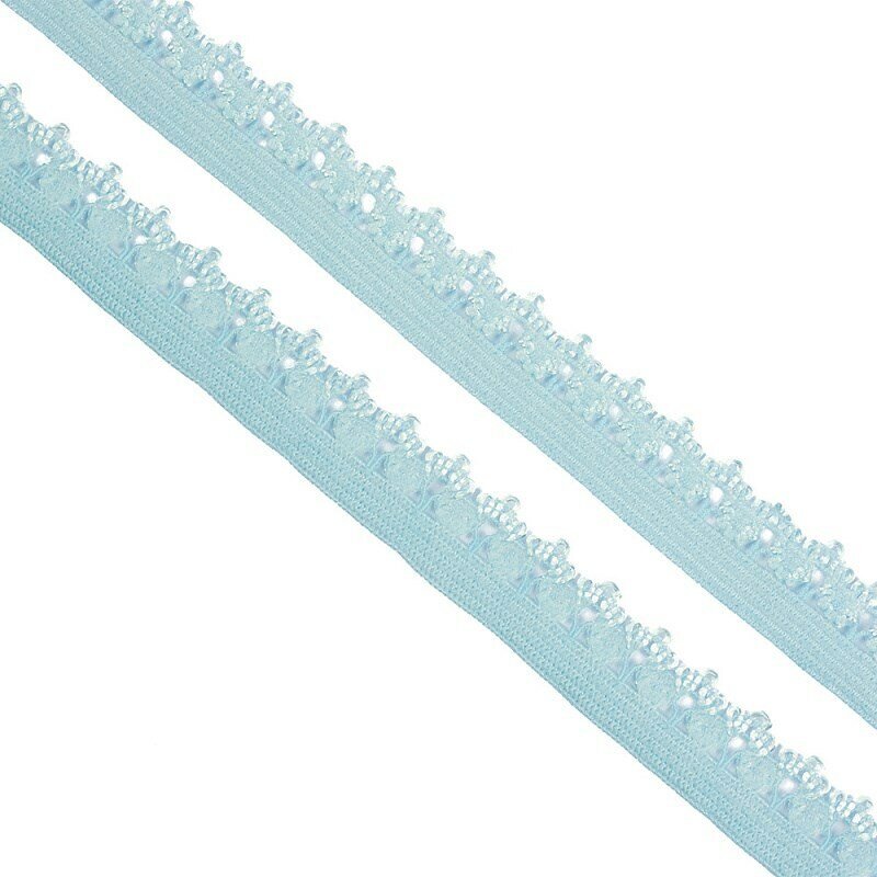 Резинка ажурная бельевая шир.12мм цв.183 голубой упак.10 м