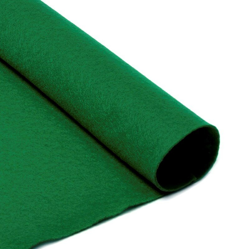 Фетр листовой мягкий 1мм (фетр для рукоделия) 20х30 см цв. зеленый (10 листов)