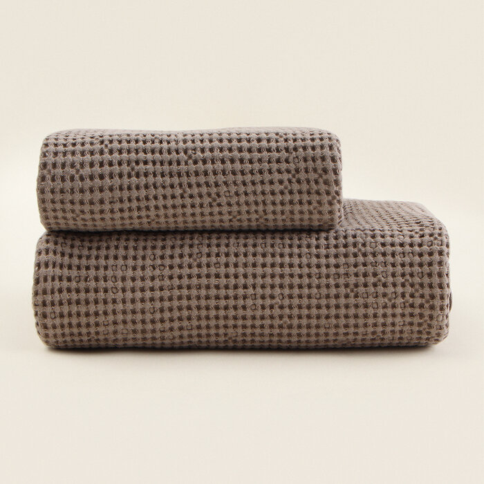 Полотенце вафельное SL HOME: Linen «Саббиа», 40×70 см, бежевое