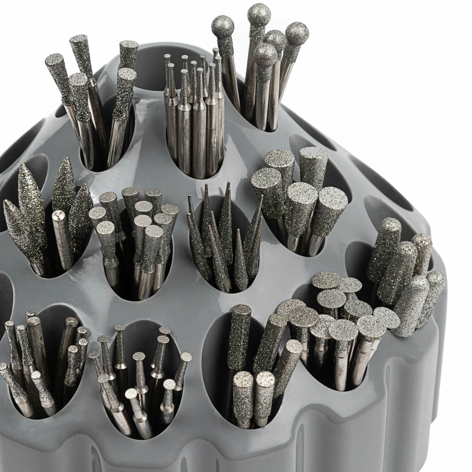 Набор алмазных фрез для гравировальной машинки, 256шт, (шарошки для гравера), арт.1554