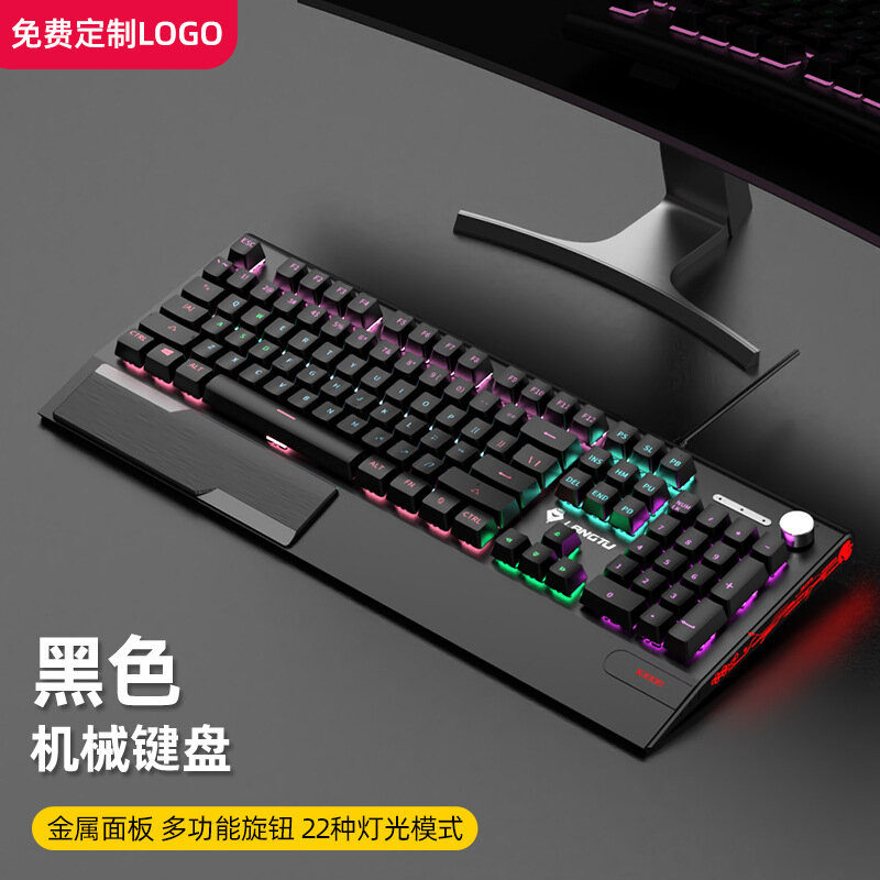 Игровой комплект Langtu K1000, клавиатура, мышь, гарнитура, черный, светло-зеленый