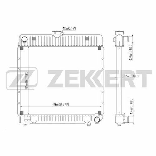 Основной радиатор (двигателя) ZEKKERT MK1249