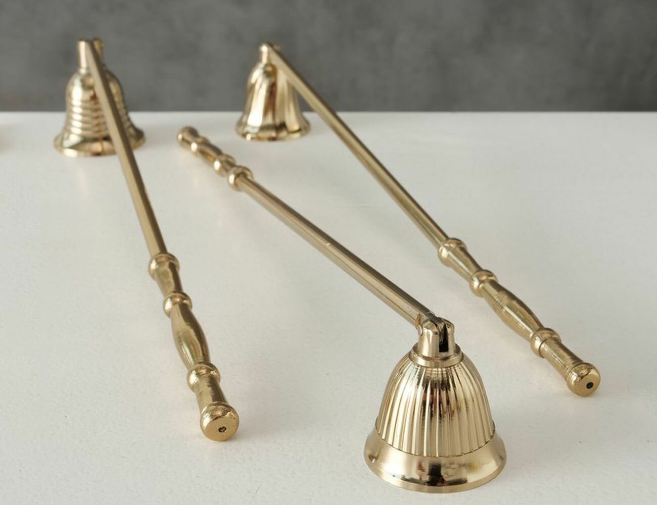 Колпачок для тушения свечей, металл, золотой, 30 см, Boltze