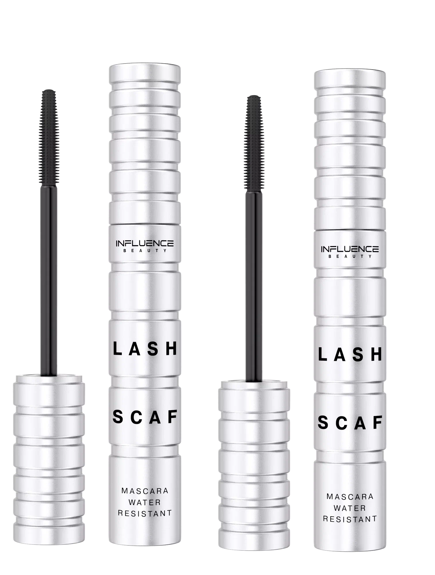 Тушь для ресниц влагостойкая Influence Beauty LASH SCAF Water-resistant 6 мл 2 шт