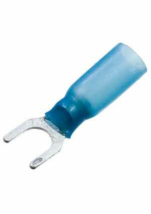 НВИ-Т 2.5-5, наконечник вилочный под винт М5 на провод 2.3мм синяя с термоусадкой (30 шт.)